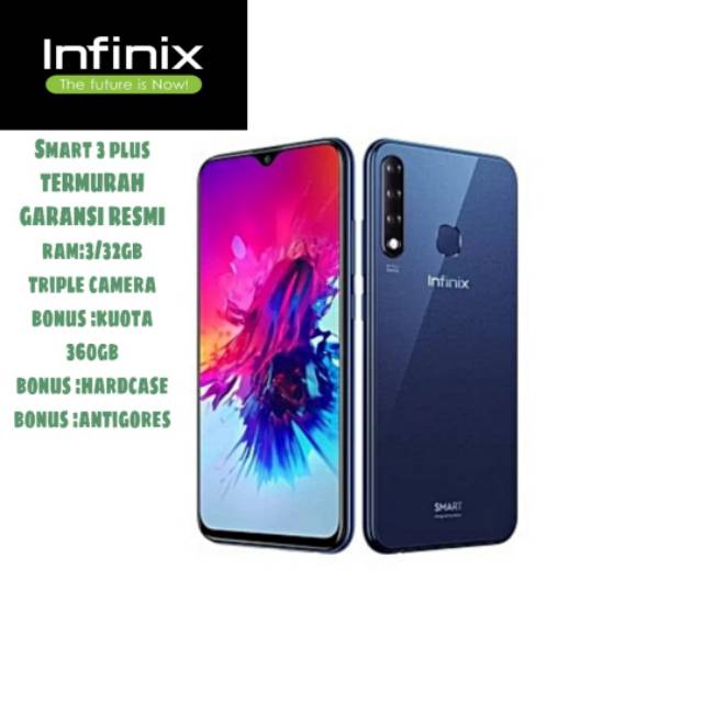 Jual INFINIX SMART 3 PLUS RAM 3/32GB GARANSI RESMI | Shopee Indonesia