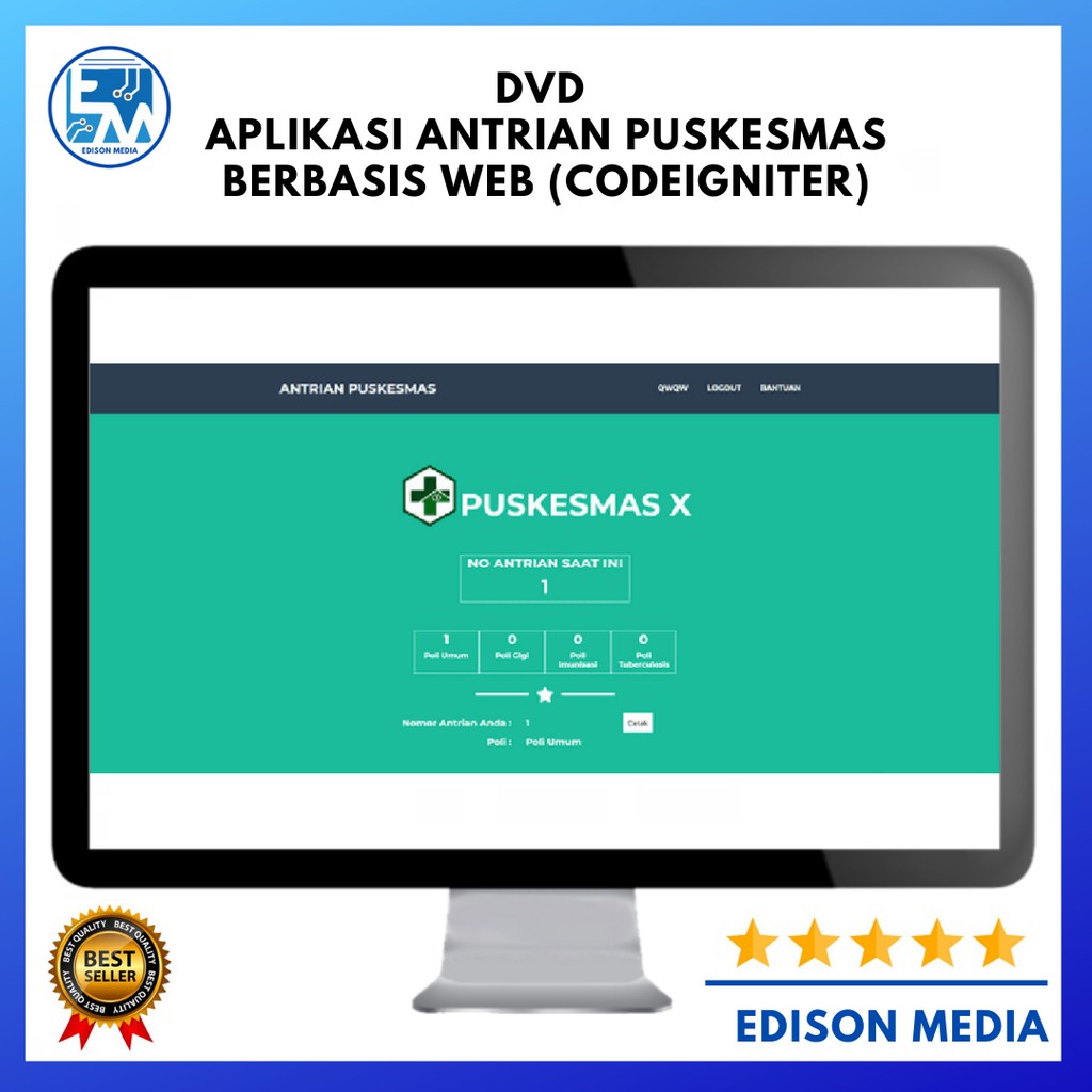 Jual DVD Aplikasi Antrian Puskesmas Berbasis Web (Codeigniter) | Shopee Indonesia