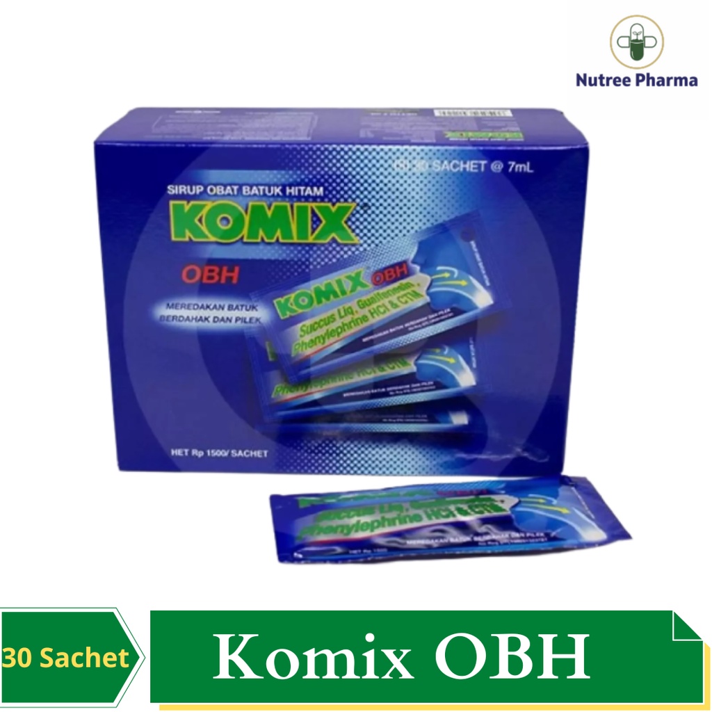Jual OBAT BATUK - KOMIX OBH G SIRUP 7 ML 30 SACHET | Shopee Indonesia
