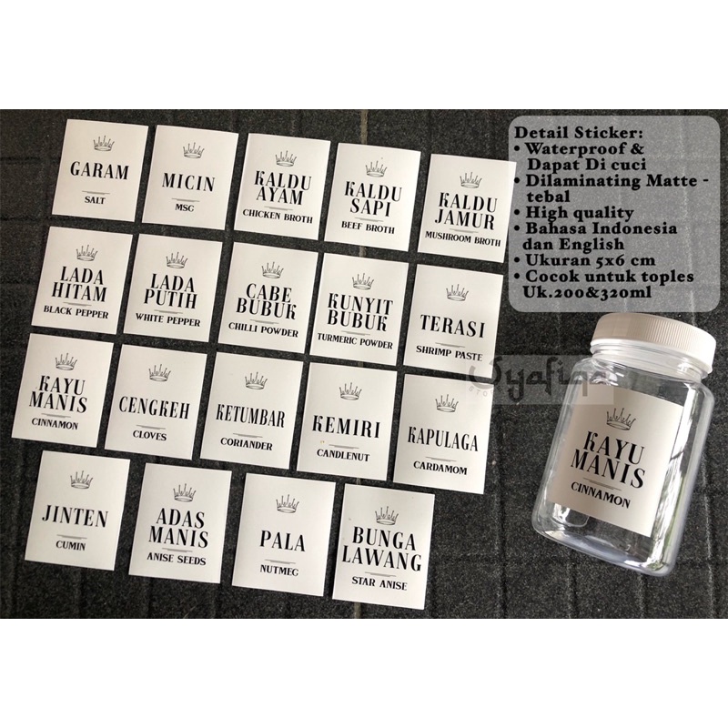 Jual stiker Label bumbu dapur | Shopee Indonesia