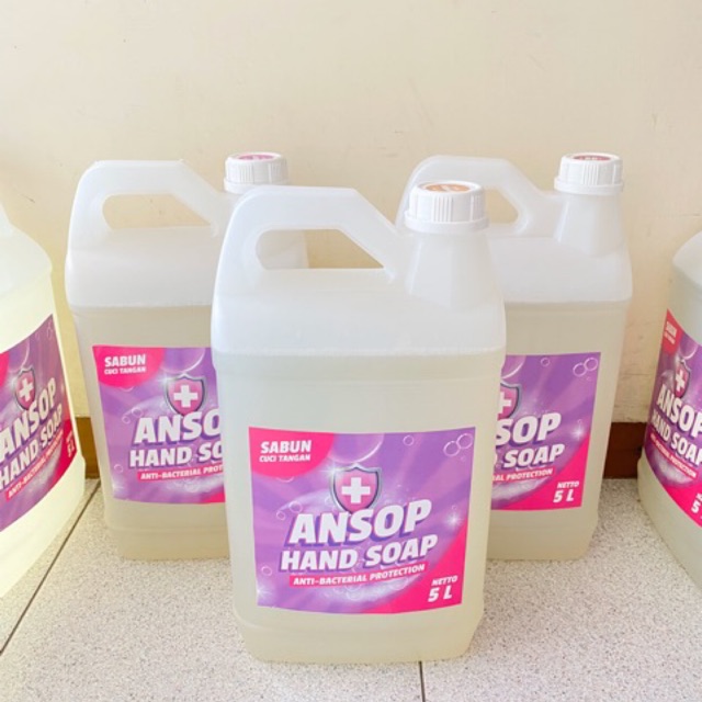 Jual ANSOP HANDSOAP 5 liter [READY] sabun cuci tangan wangi anti corona ...