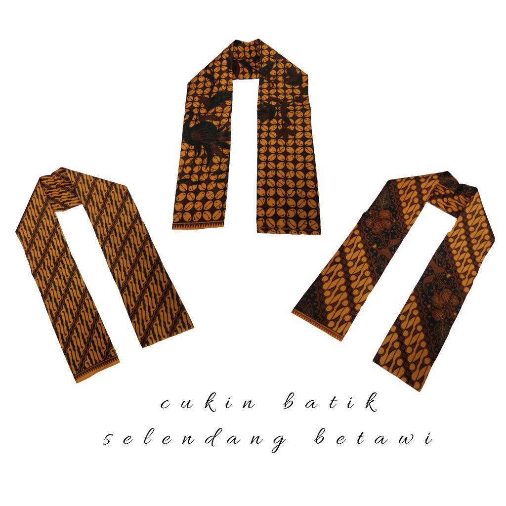 Jual Selendang Motif Batik cukin Batik Khas Betawi | Shopee Indonesia