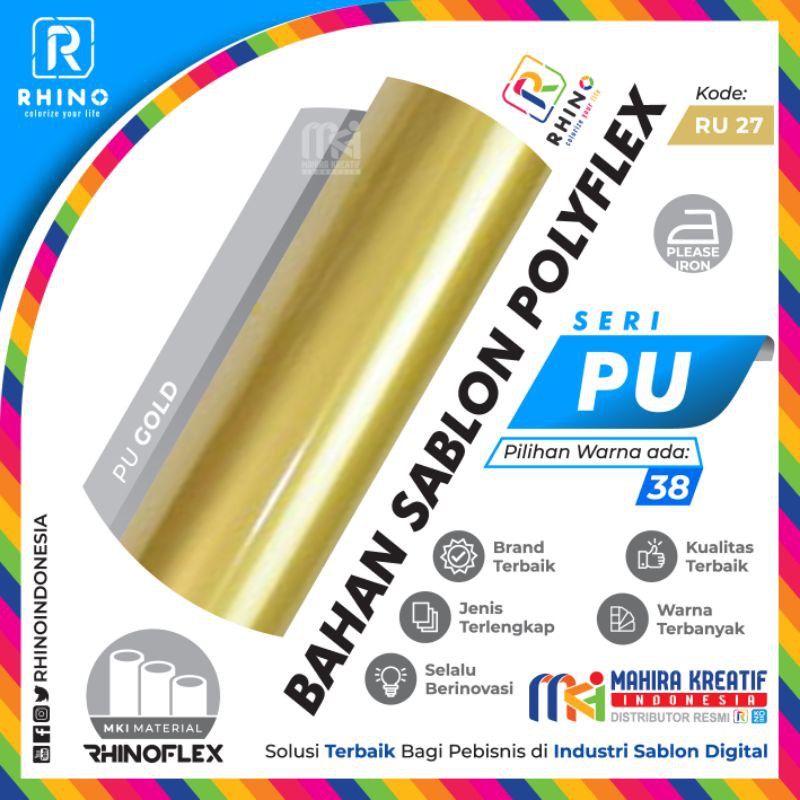 Jual RHINOFLEX Polyflex Korea / poly flex PU Emas - Gold | Shopee Indonesia