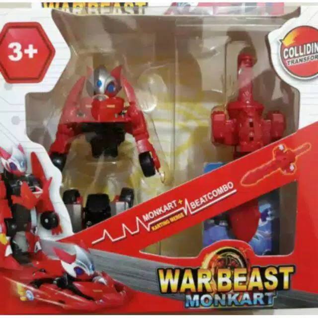 mainan monkart warbeast mainan robot monkart bitroid metroid transform ...