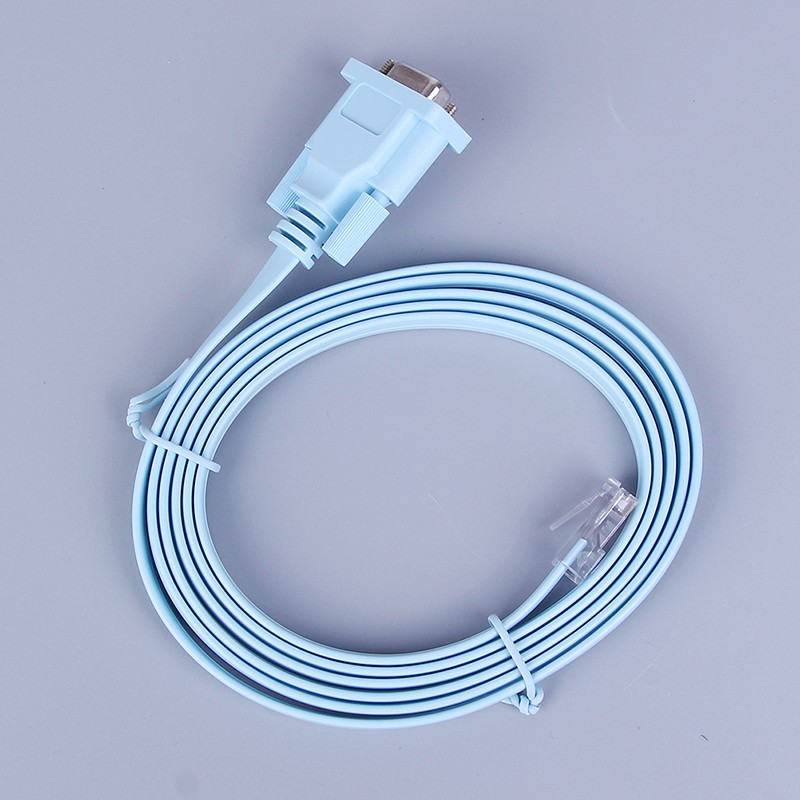 1.8m DB 9Pin RS232 Serial to RJ45 CAT5 Ethernet Adapter LAN Console ...