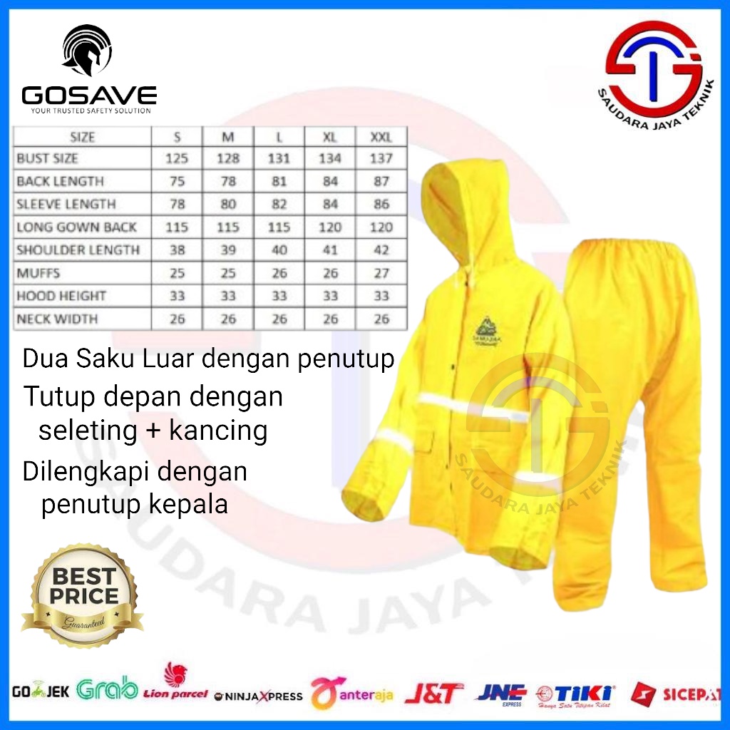 Jual Jas Hujan / Rain Suit Samudra GOSAVE ( Baju + Celana ) | Shopee Indonesia