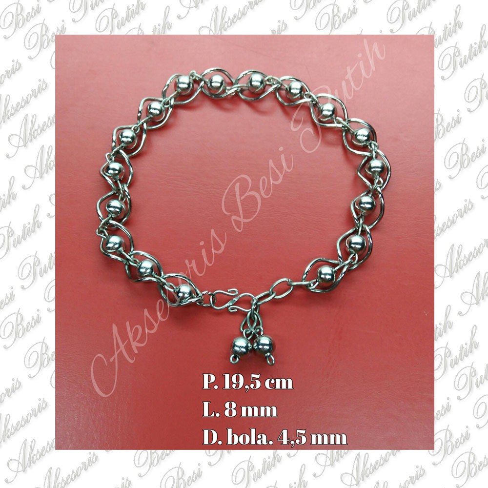 Jual ABP - Gelang Motif Ring & Bola-bola Besi Anti Karat | Shopee Indonesia