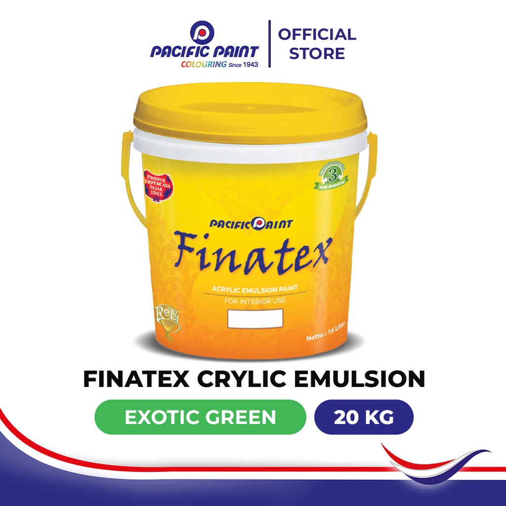 Jual Finatex Acrylic Emulsion-Cat Dinding Interior- EXOTIC GREEN-20kg | Shopee Indonesia