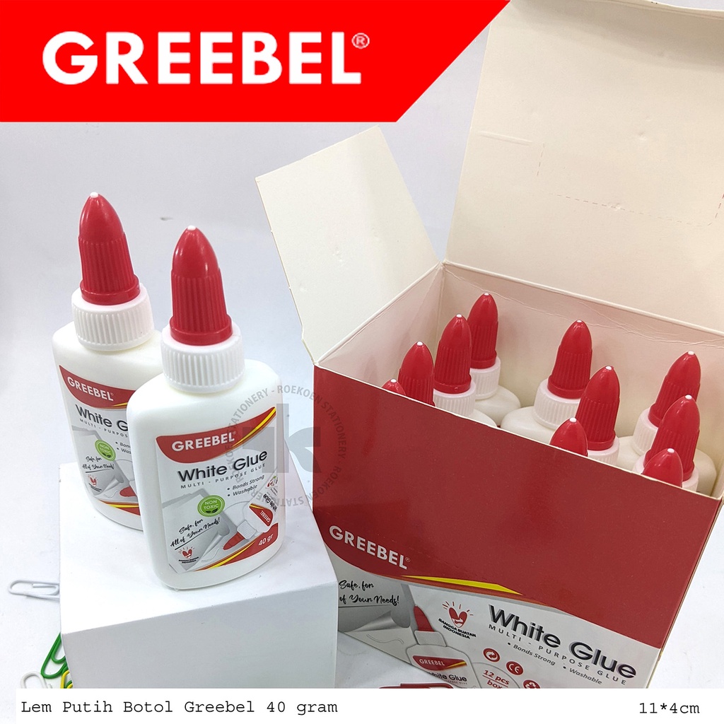 Jual Lem Putih Botol Greebel 40 gram -White Glue | Shopee Indonesia