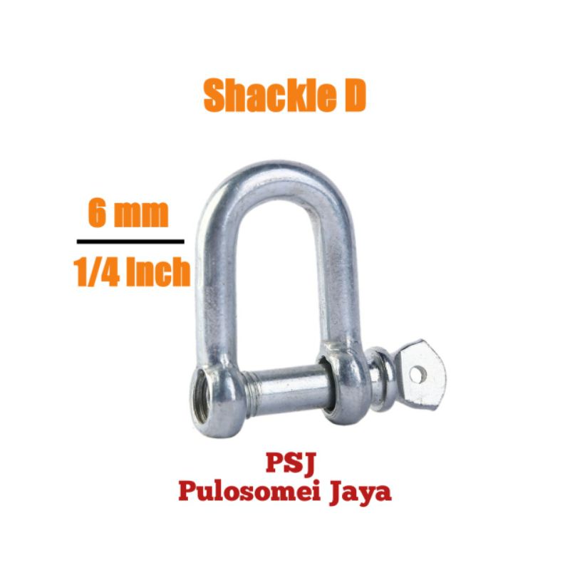 Jual Segel D 6mm / Shackle D 6mm / Segel D Galvanis | Shopee Indonesia