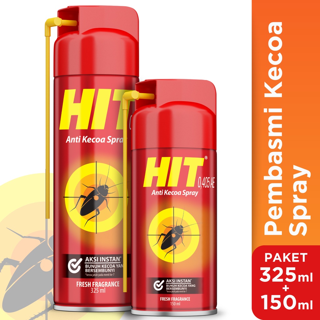 Jual Hit Anti Kecoa Spray 325ml Free Anti Kecoa Spray 150ml - Pembasmi ...