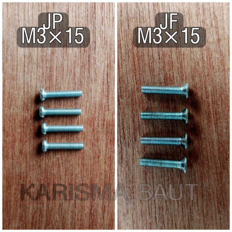 Jual Baut JP M3 x 15 ( baut JP 3x15 ) / Baut JF M3 x 15 ( baut JF 3x15 ...
