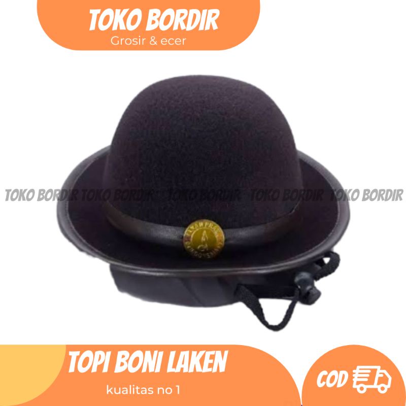 Jual Topi boni / topi pramuka putri ( bahan laken super halus ...