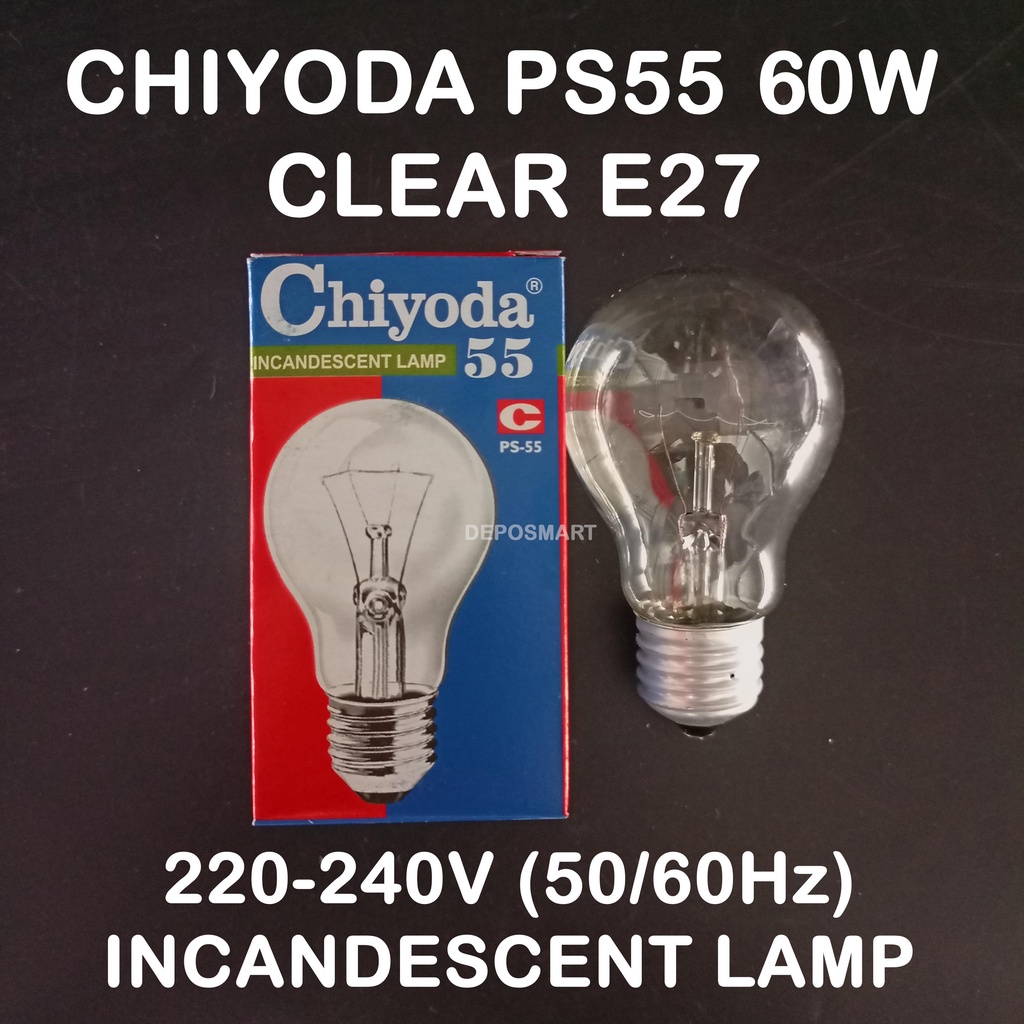 Jual LAMPU PIJAR CHIYODA PS55 60W CLEAR E27 220-240V - LAMPU ...