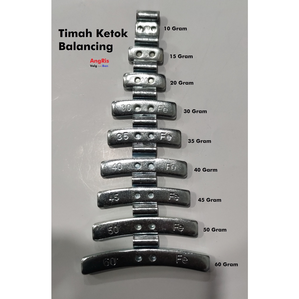 Jual 1 Buah Timah Balance Jepit / Ketok 40 Gram Besi Balancing Getok ...