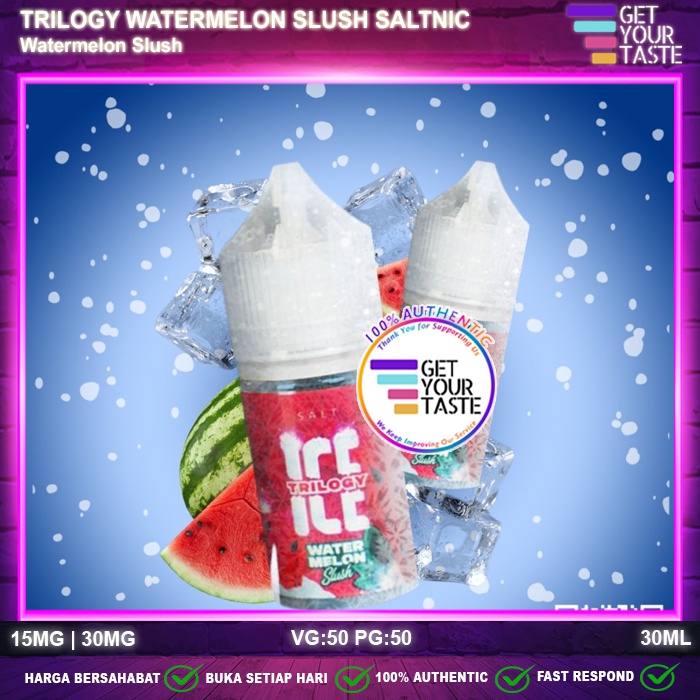 Jual Liquid Trilogy Ice Watermelon Slush Salt Nic 30ML Saltnic by ...