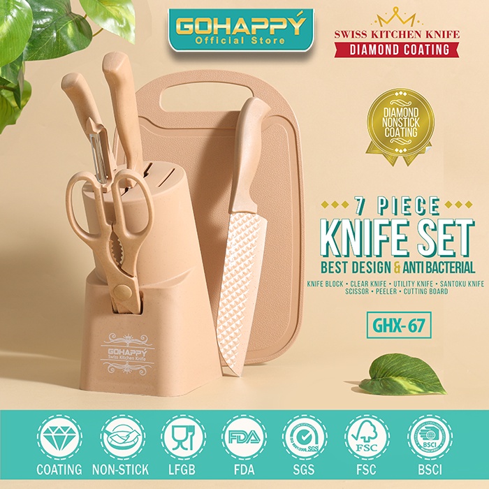Jual PISAU SET DIAMOND 7 PCS Choco GHX67 Best Design non-stick ...