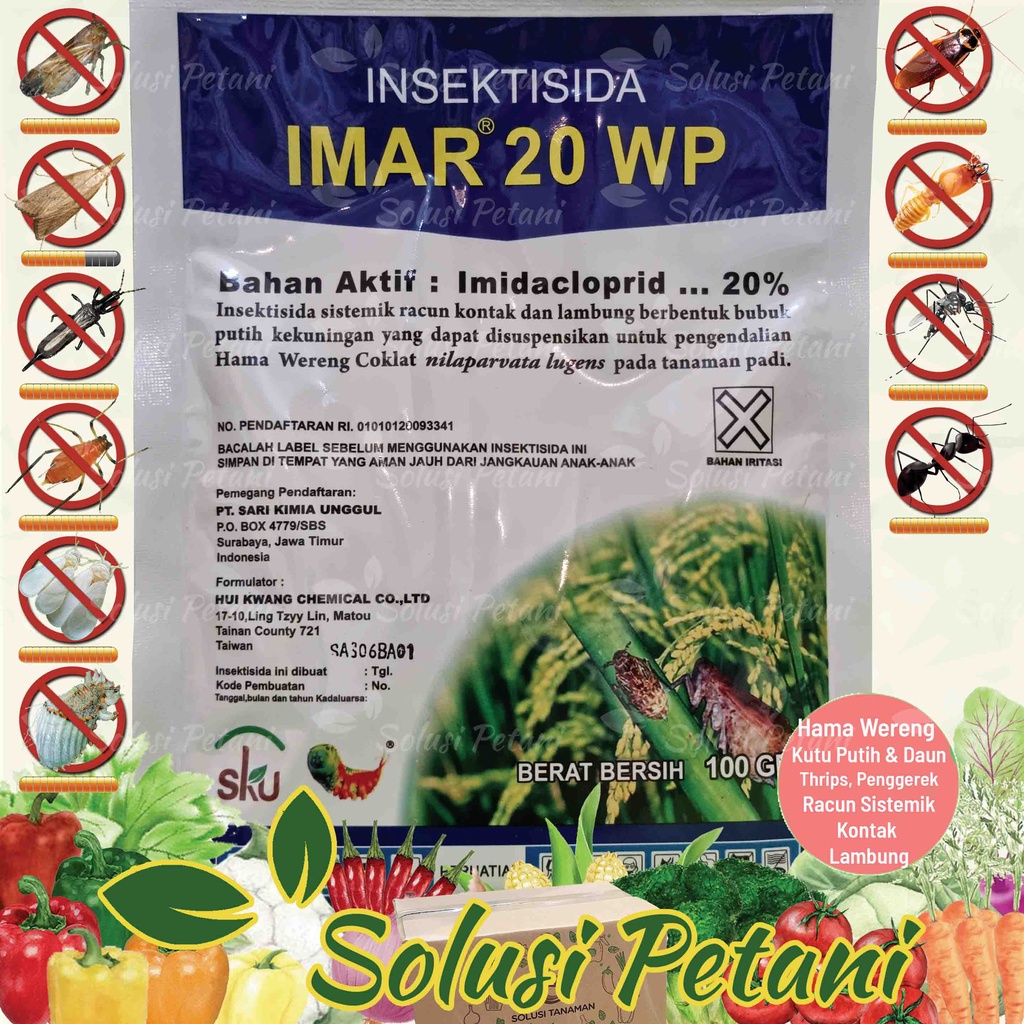 Jual Obat Hama Imar 20 WP 100gr Pembasmi Hama Kutu Putih, Kutu Daun ...