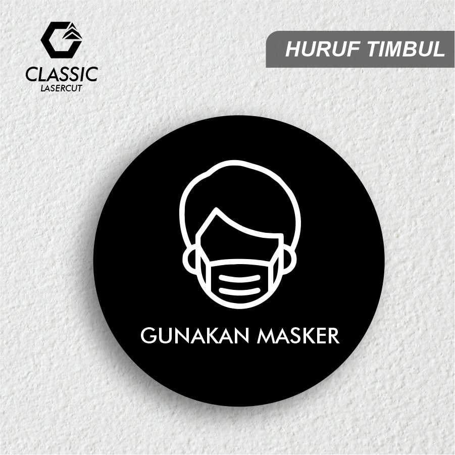 Jual Sign Board Acrylic Use Mask / Huruf Timbul Akrilik Gunakan Masker ...