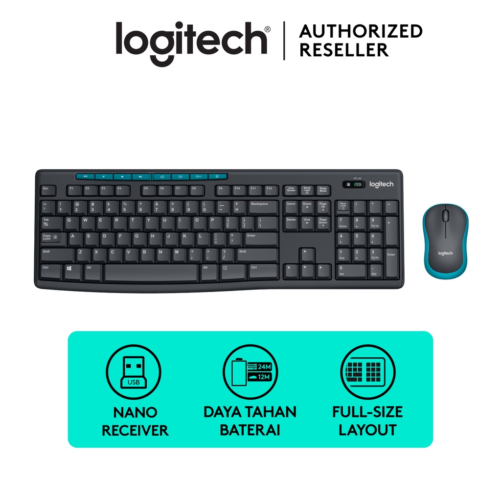 Jual Logitech MK275 Combo Keyboard dan Mouse Wireless dengan Tombol ...