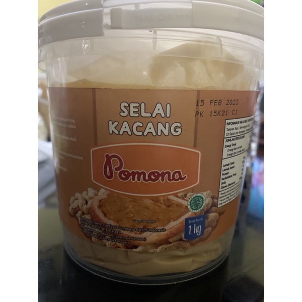 Jual Selai Kacang Olesan Roti WELCO POMONA 1kg 1 kg Kemasan Pail Kiloan ...