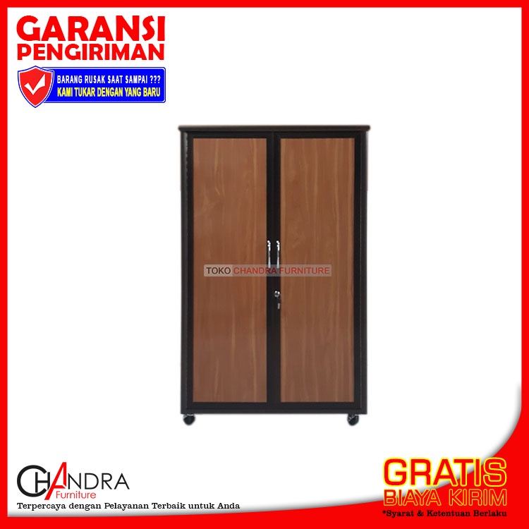 Jual Lemari Rak Sepatu 7 susun 80 cm Alumunium Brown Full ACP 2 sisi ...