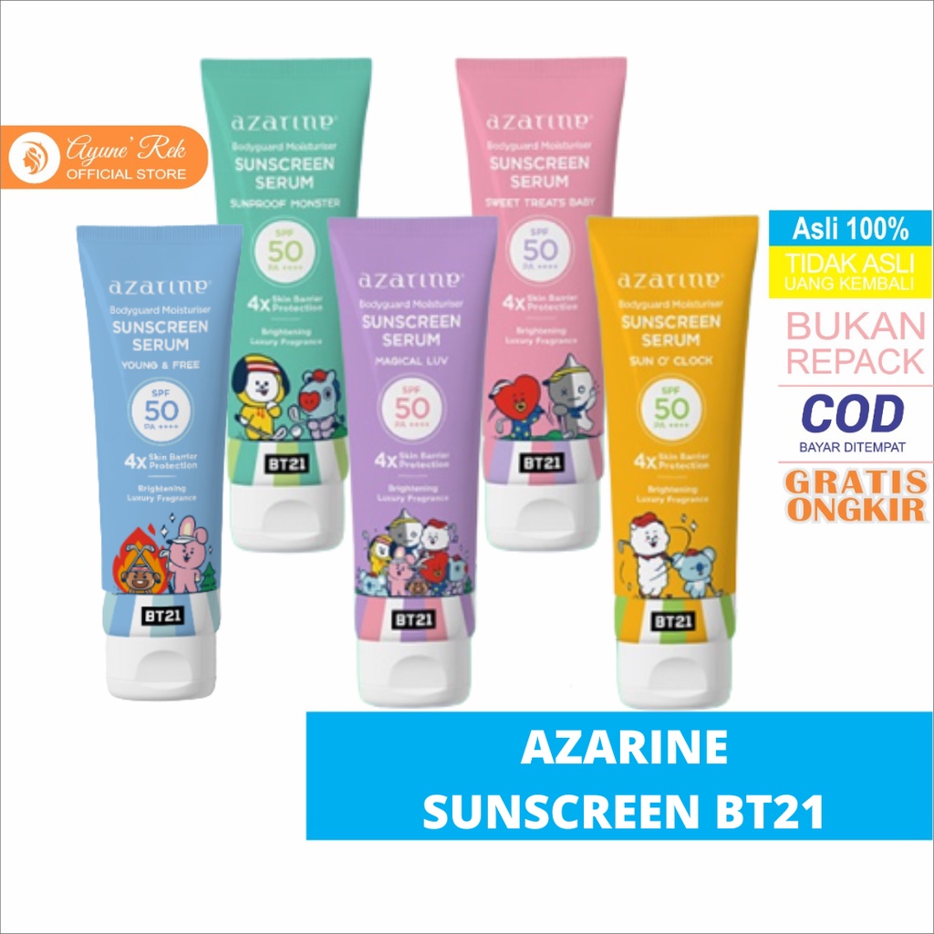 Jual AZARINE x BT21 Body Guard Moisturizer Sunscreen Serum (100ml ...