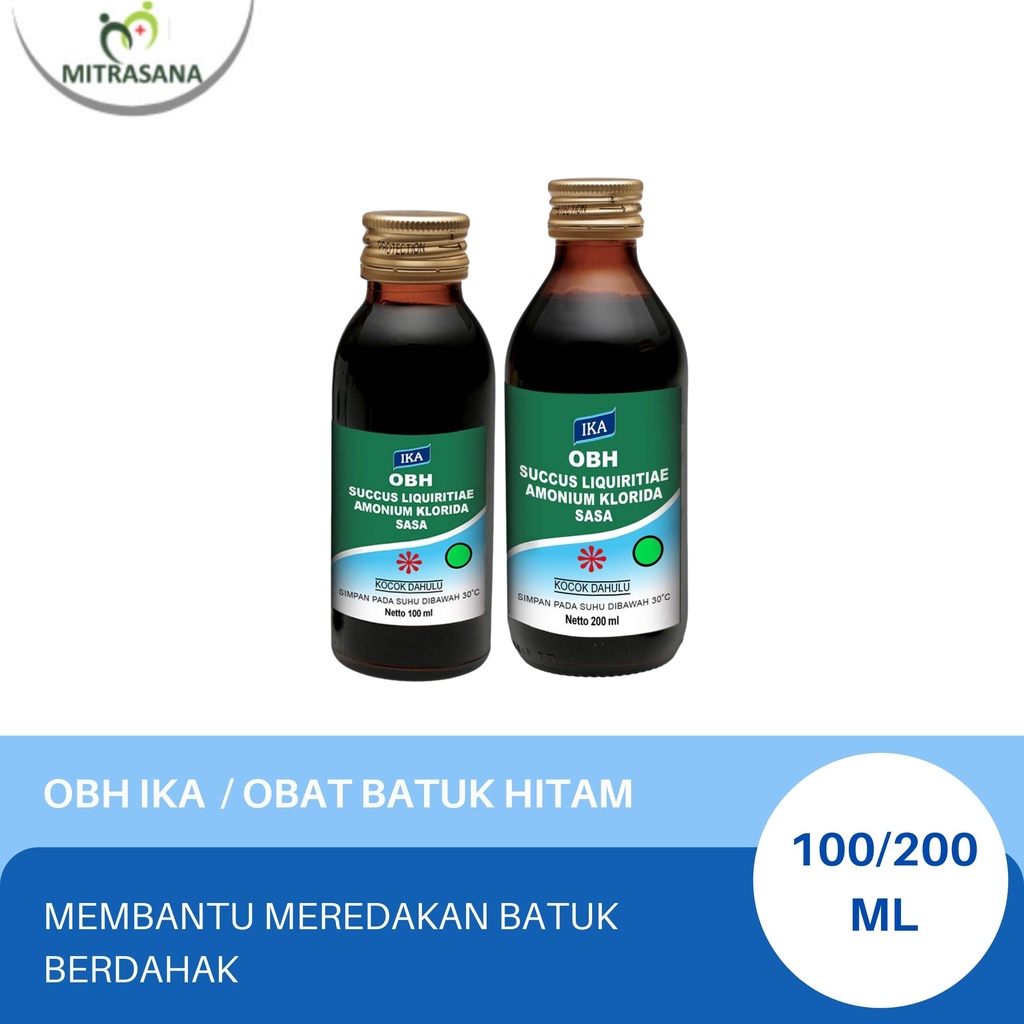 Jual OBH Ika / Obat Batuk / Obat Batuk Hitam / 100 & 200 Ml | Shopee ...