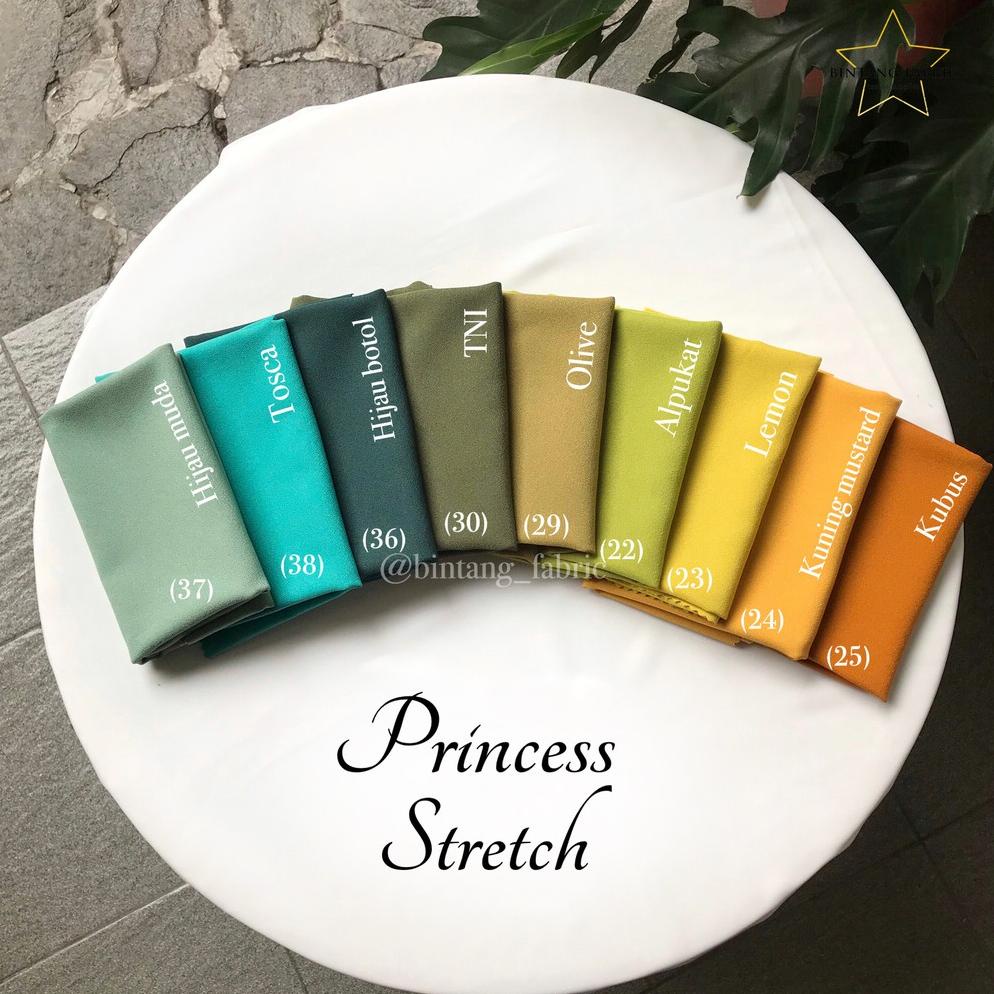 Jual Bahan Kain Princess Stretch Lady Zara 1 Meter | Shopee Indonesia