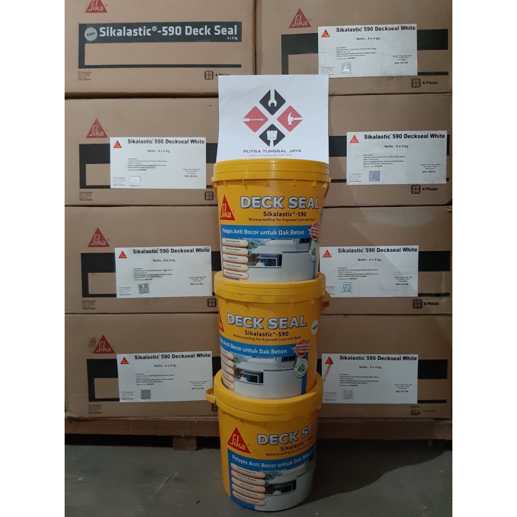 Jual SIKA LASTIC 590 DECKSEAL 4Kg WHITE (waterproofing untuk atap ...