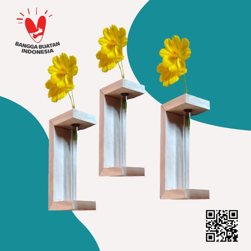 Pot Bunga Kayu + Tabung Natural, Indoor plant stand | Shopee Indonesia