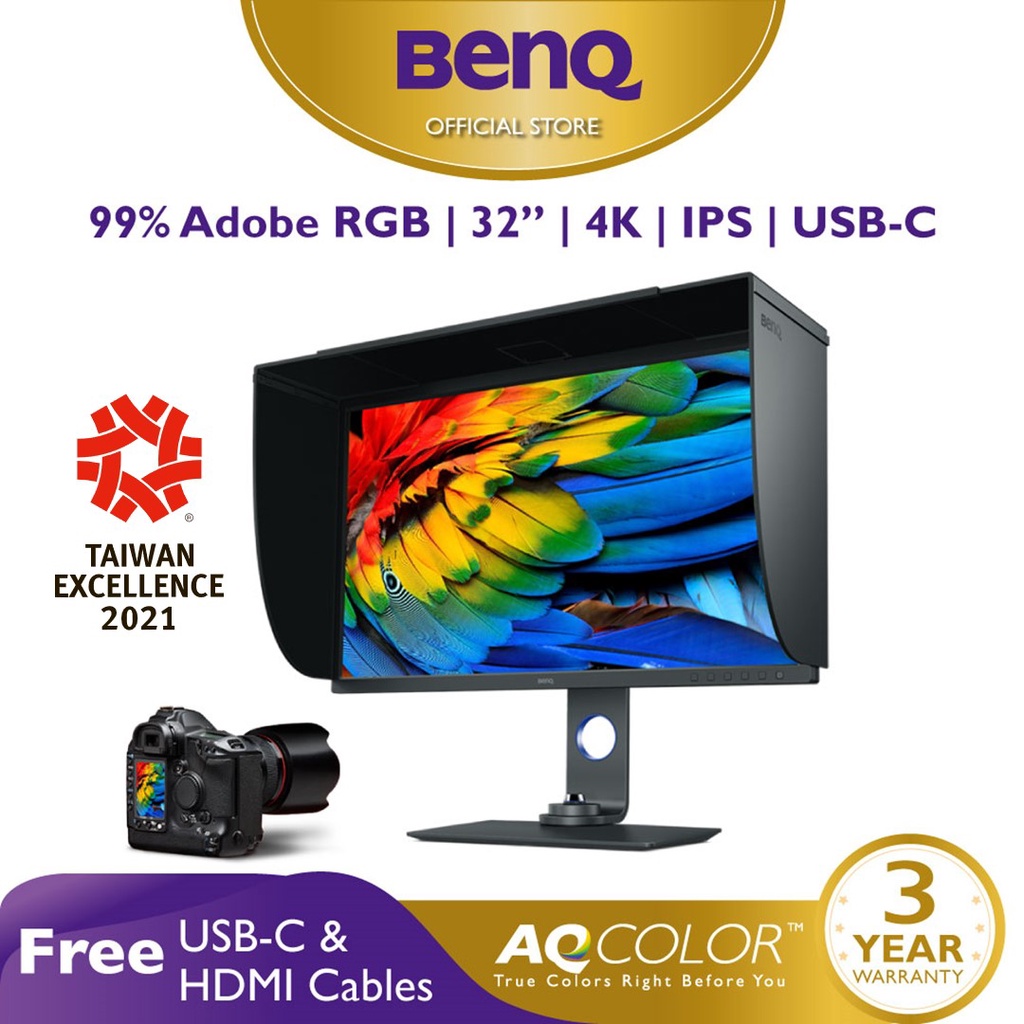 Jual Monitor 4K BenQ SW321C 32inch 99% AdobeRGB IPS Pro Fotografer ...