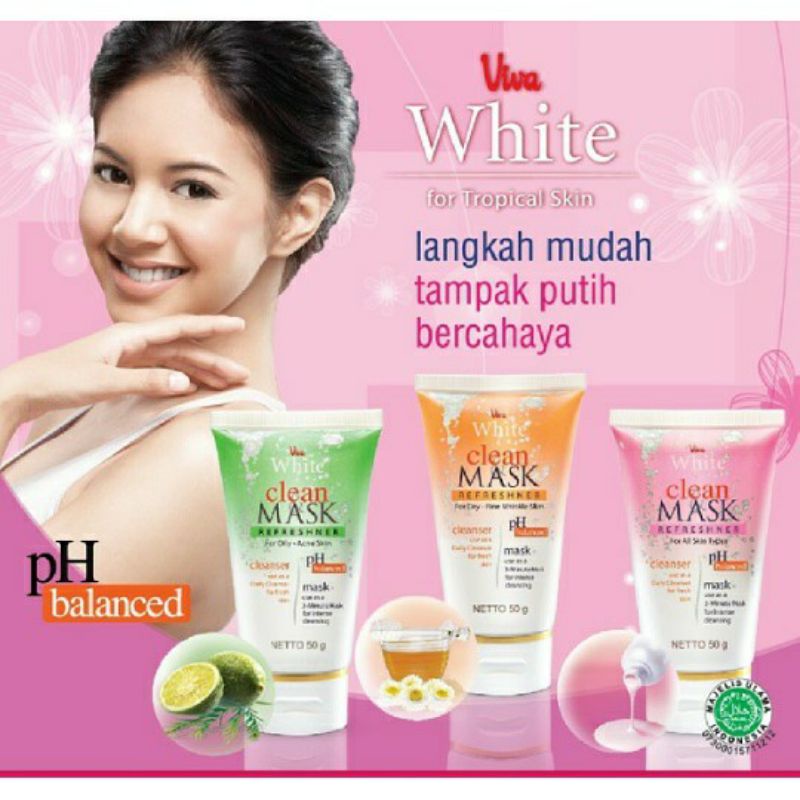 Jual Viva White CLEAN & MASK REFRESHNER 50gr (tersedia 3 varian ...