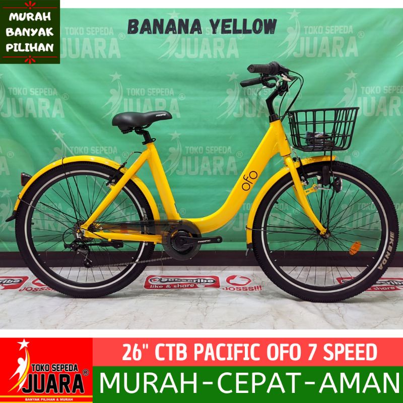 Jual SEPEDA CITY BIKE PACIFIC OFO 7 SPEED ALLOY MINION 26 INCH Indonesia|Shopee Indonesia
