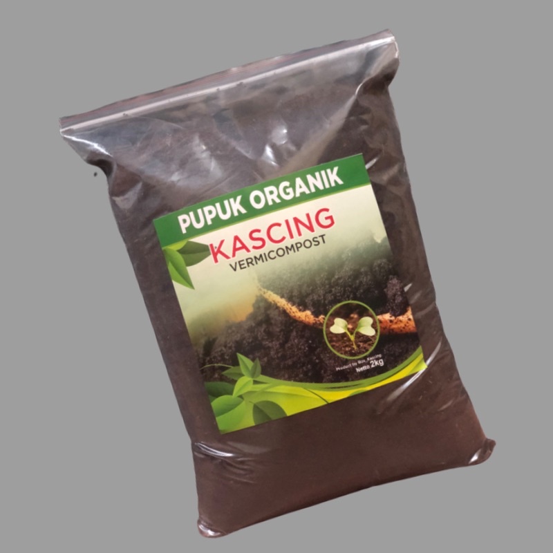 Jual PUPUK KASCING pupuk organik hasil fermentasi Cacing berat 1,8 kg ...