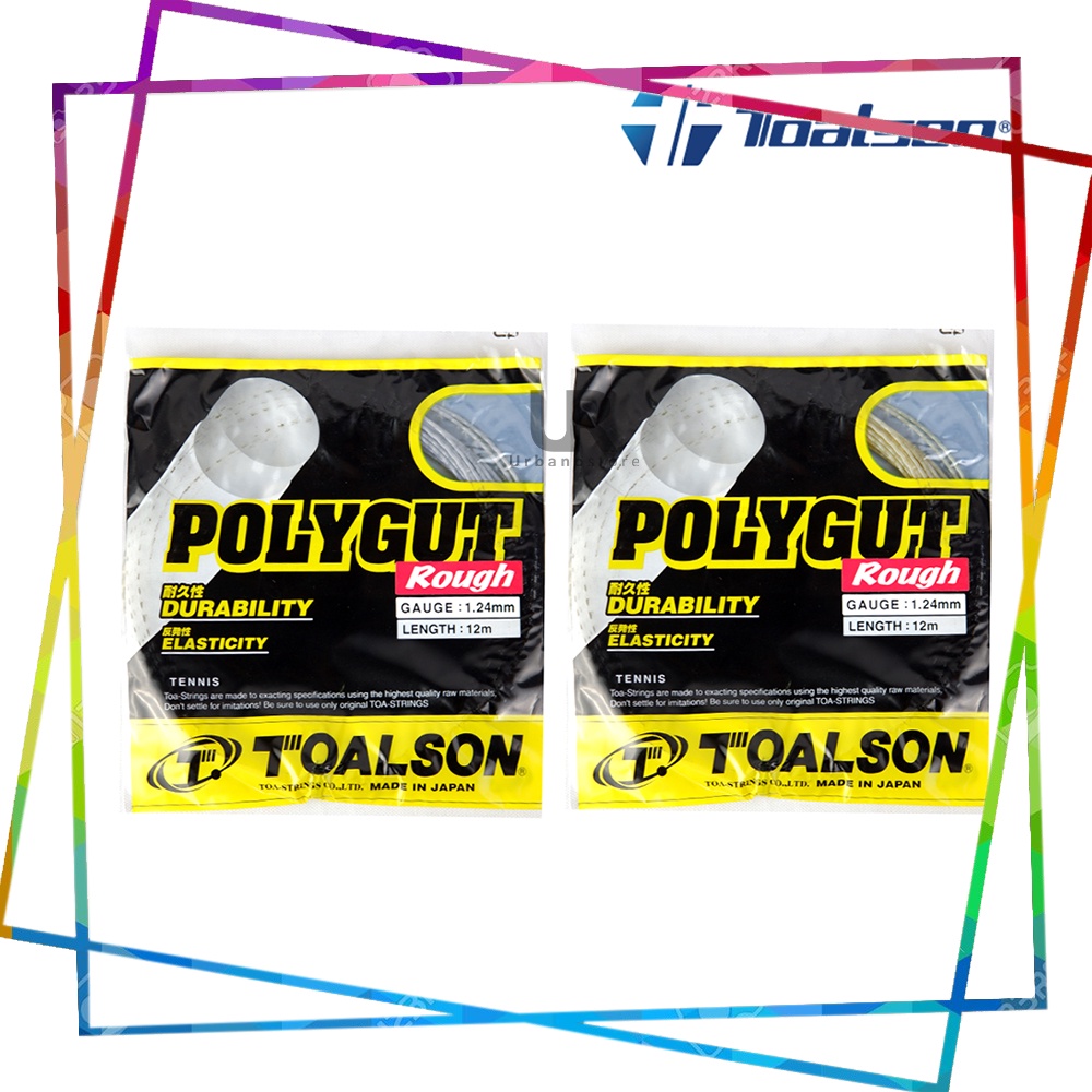 Jual Senar Raket Tenis Lapangan TOALSON POLYGUT ROUGH | Shopee Indonesia