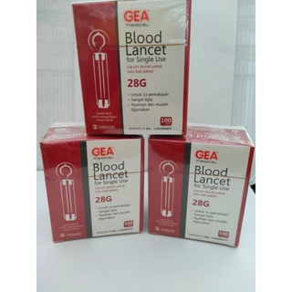 Jual Lanset Blood / Jarum Lanset 28G GEA (100 pcs) | Shopee Indonesia