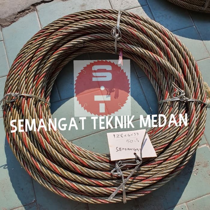 Jual 16mm KABEL SELING SLING TALI KAWAT BAJA STEEL WIRE ROPE 16 mm ECER ...