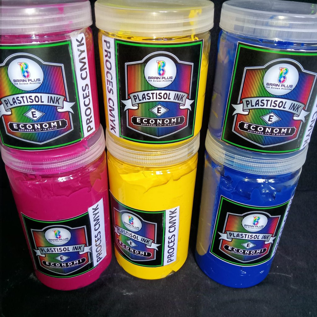 Jual Tinta Sablon PLASTISOL PROCES CMYK 1 KG | Shopee Indonesia