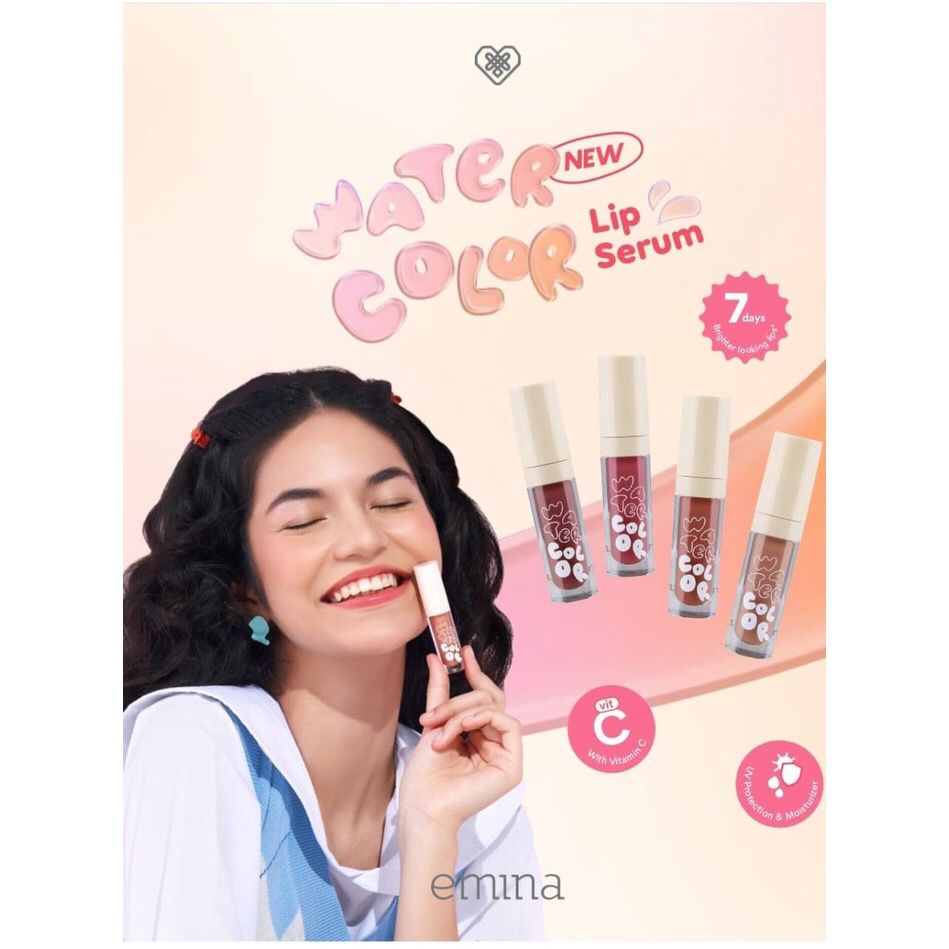 Jual Emina Watercolor Lip Serum | New | Shopee Indonesia