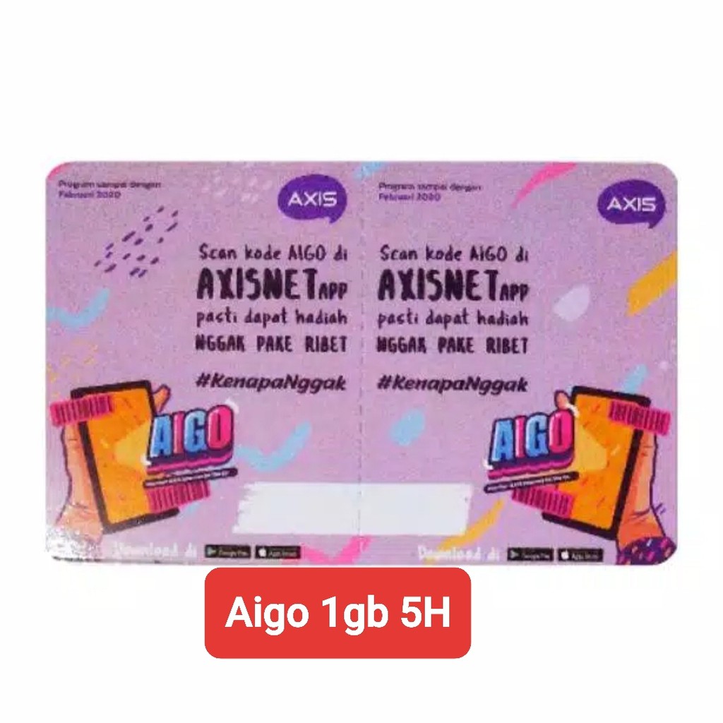 Jual Voucher Axis Aigo 1gb 5 Hari | Shopee Indonesia