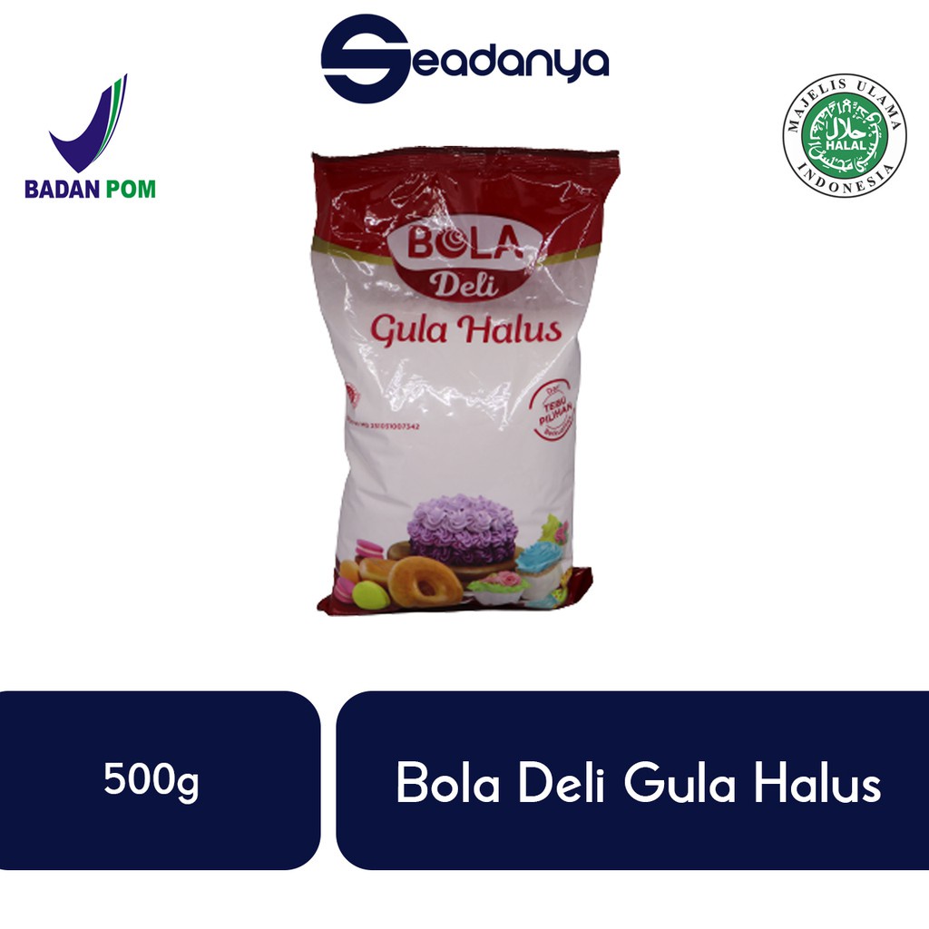 Jual Gula Halus Bola Deli 500 Gram HALAL MUI BPOM Indonesia|Shopee ...