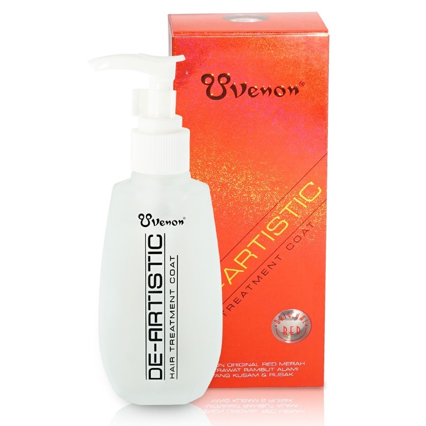 Jual Vitamin Rambut Venon Hair Treatment Coat Merah 160 ML | Shopee ...