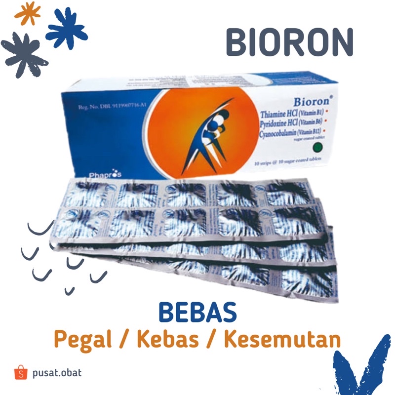 Jual BIORON vitamin neurotropik 1 box | Shopee Indonesia