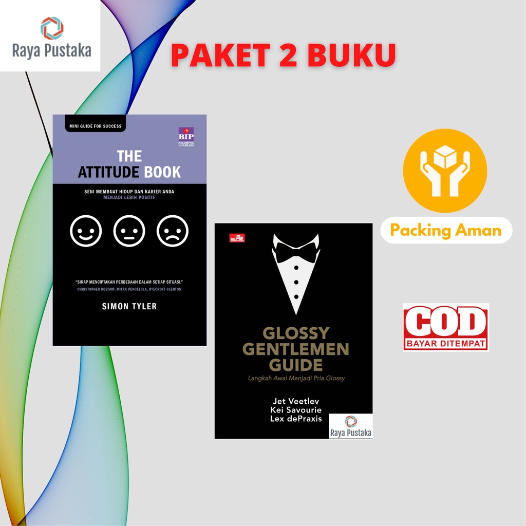 Jual [Paket 2 Buku] The Attitude Book dan Glossy Gentlemen Guide oleh Jet Veetlev - Simon Tyler ...