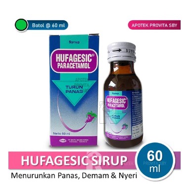 Jual HUFAGESIC PENURUN PANAS DEMAM NYERI SIRUP 60 ML | Shopee Indonesia