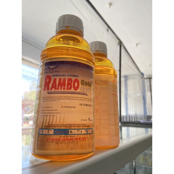 Jual Rambo Gold 480SL 1 liter Herbisida Obat Pembasmi Rumput Sampai ke ...