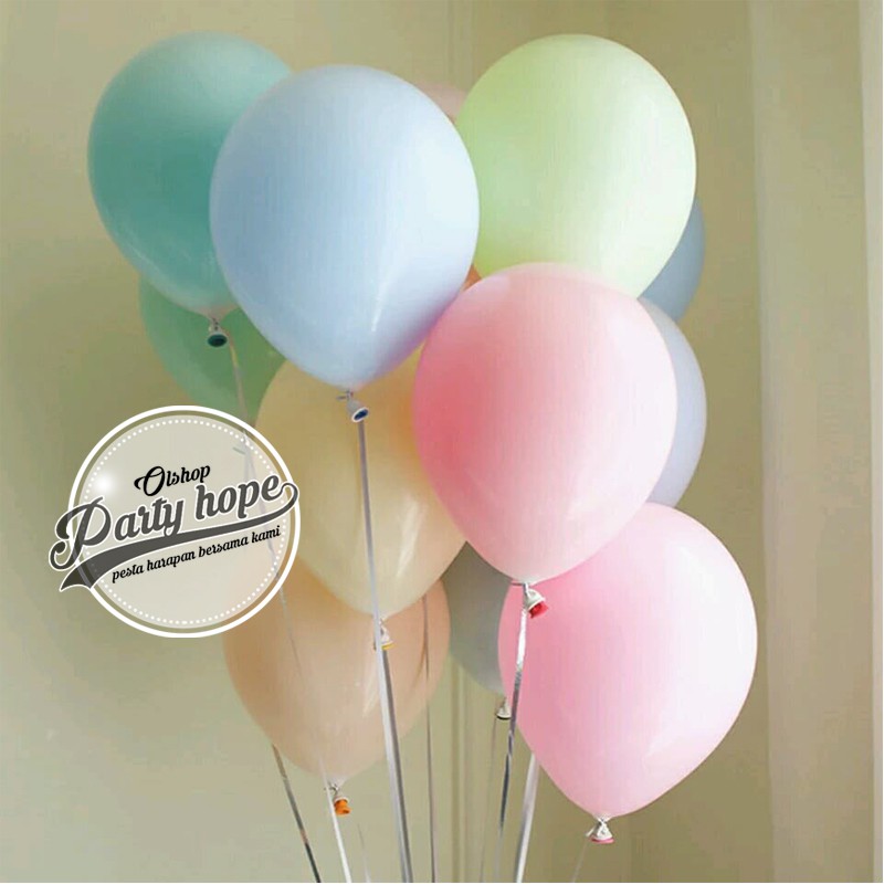 Jual Balon macaron warna warni / Balon pastel Macaron / Balon pastel ...