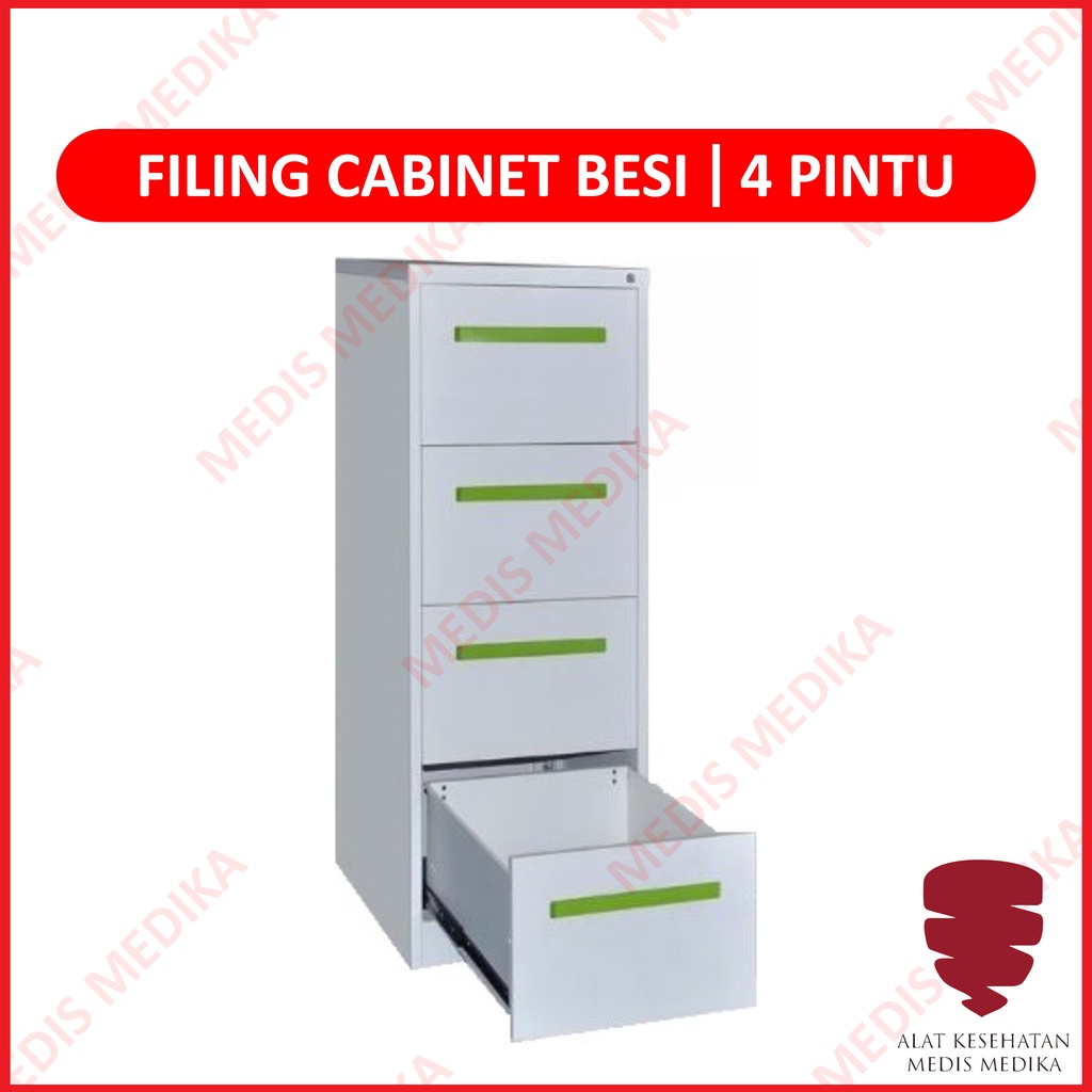 Jual Laci Besi Cabinet Filing Kabinet Simple Lemari Kantor 4 Drawer ...