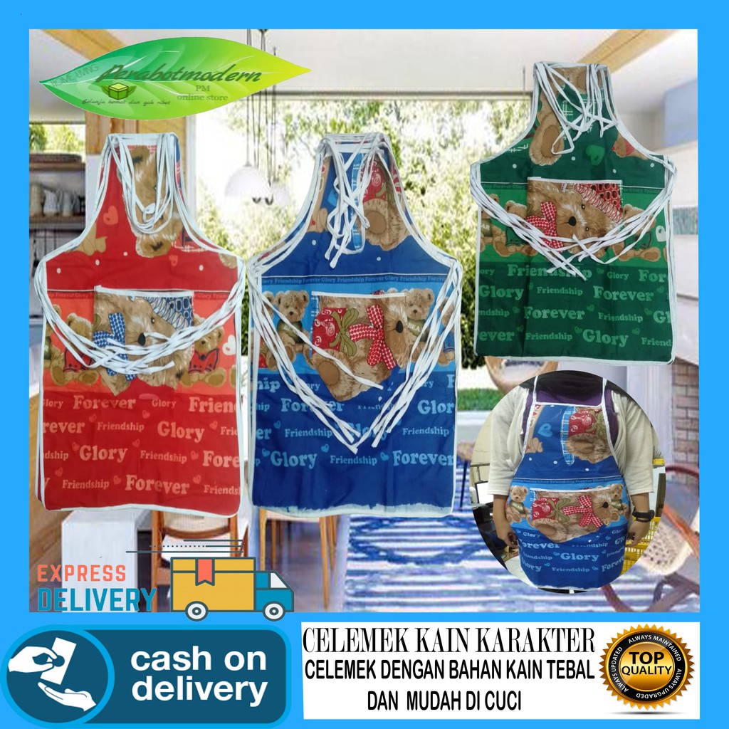 [ COD ] CELEMEK KAIN MOTIF / CELEMEK MASAK MODEL TALI / CELEMEK DAPUR ...